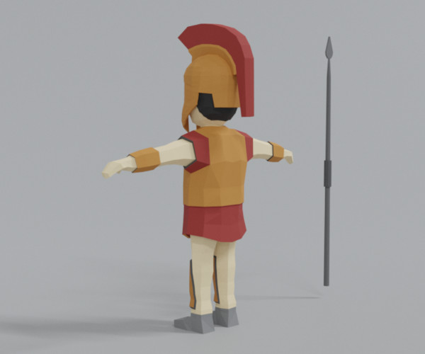 ArtStation - Low Poly Ancient Greek Warrior | Game Assets