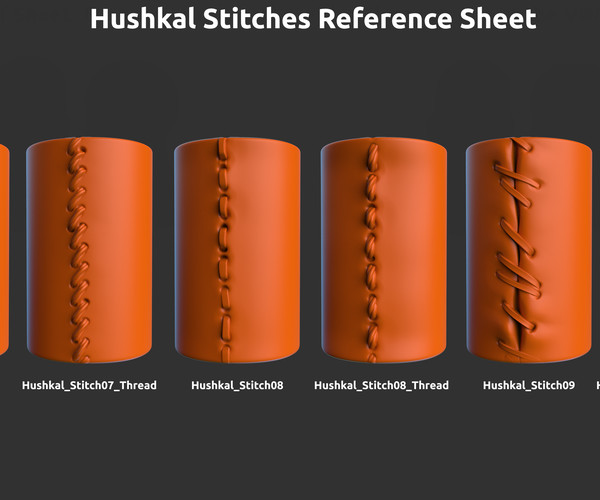 ArtStation - 22 Zbrush Stitch Brushes | Brushes
