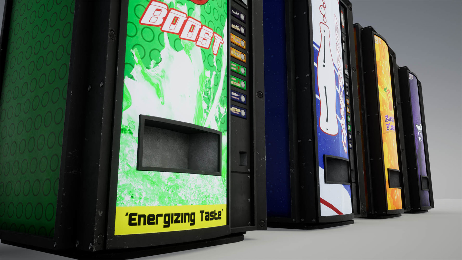 ArtStation - Vending Machines + Food & Drink - Prop Pack | Game Assets