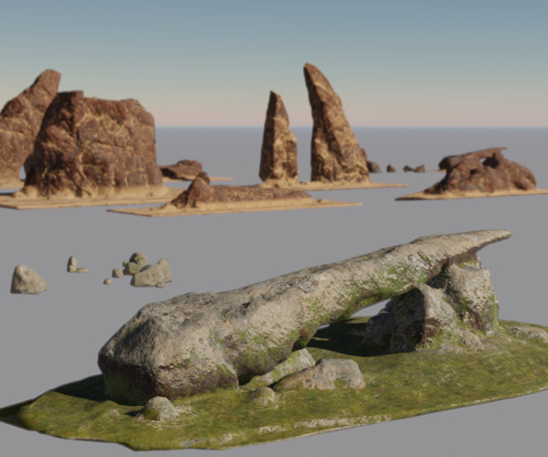 ArtStation - Rock 3D Kit Set - 9 Different Materials | Resources