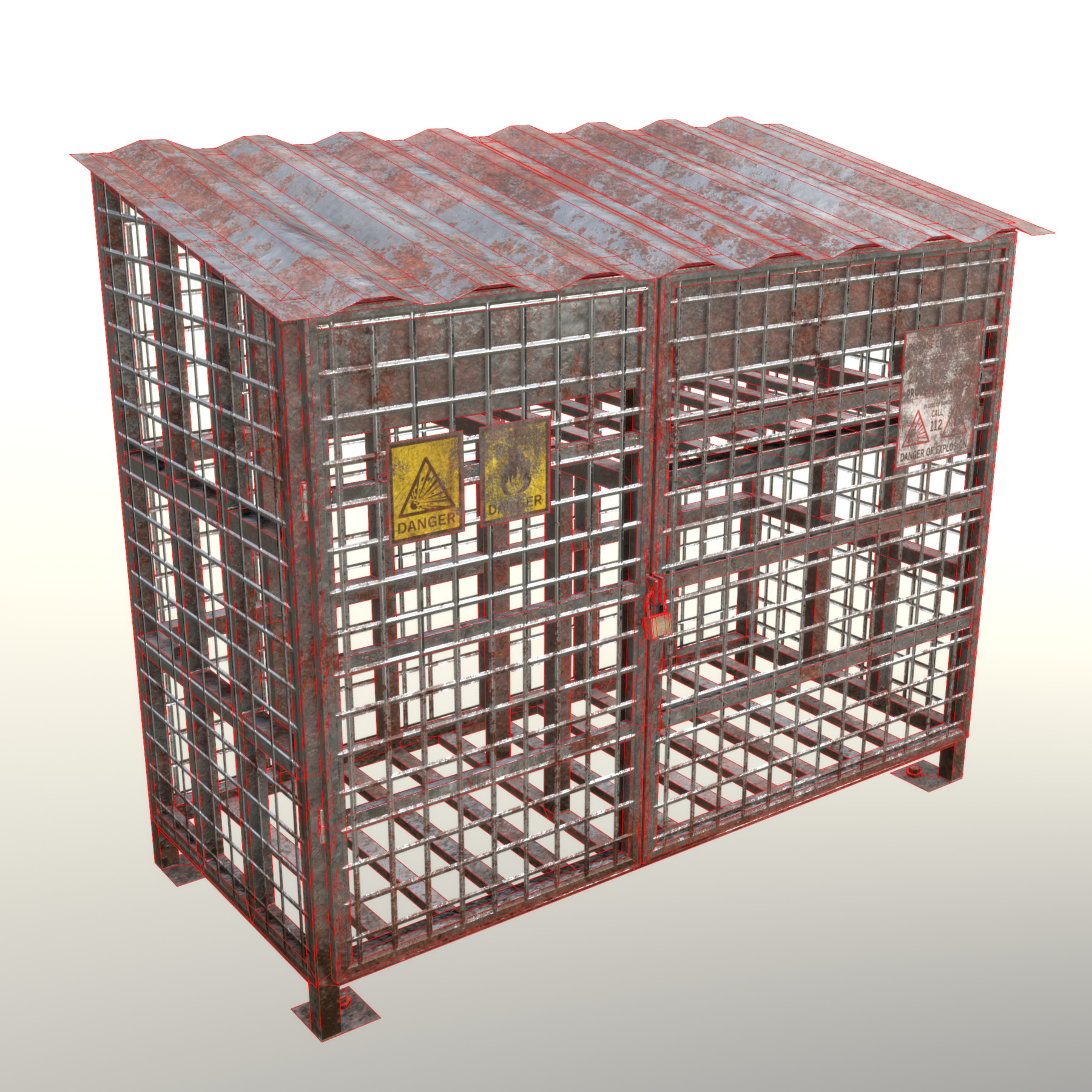 ArtStation - Gas Cylinder Cage Rusty | Game Assets