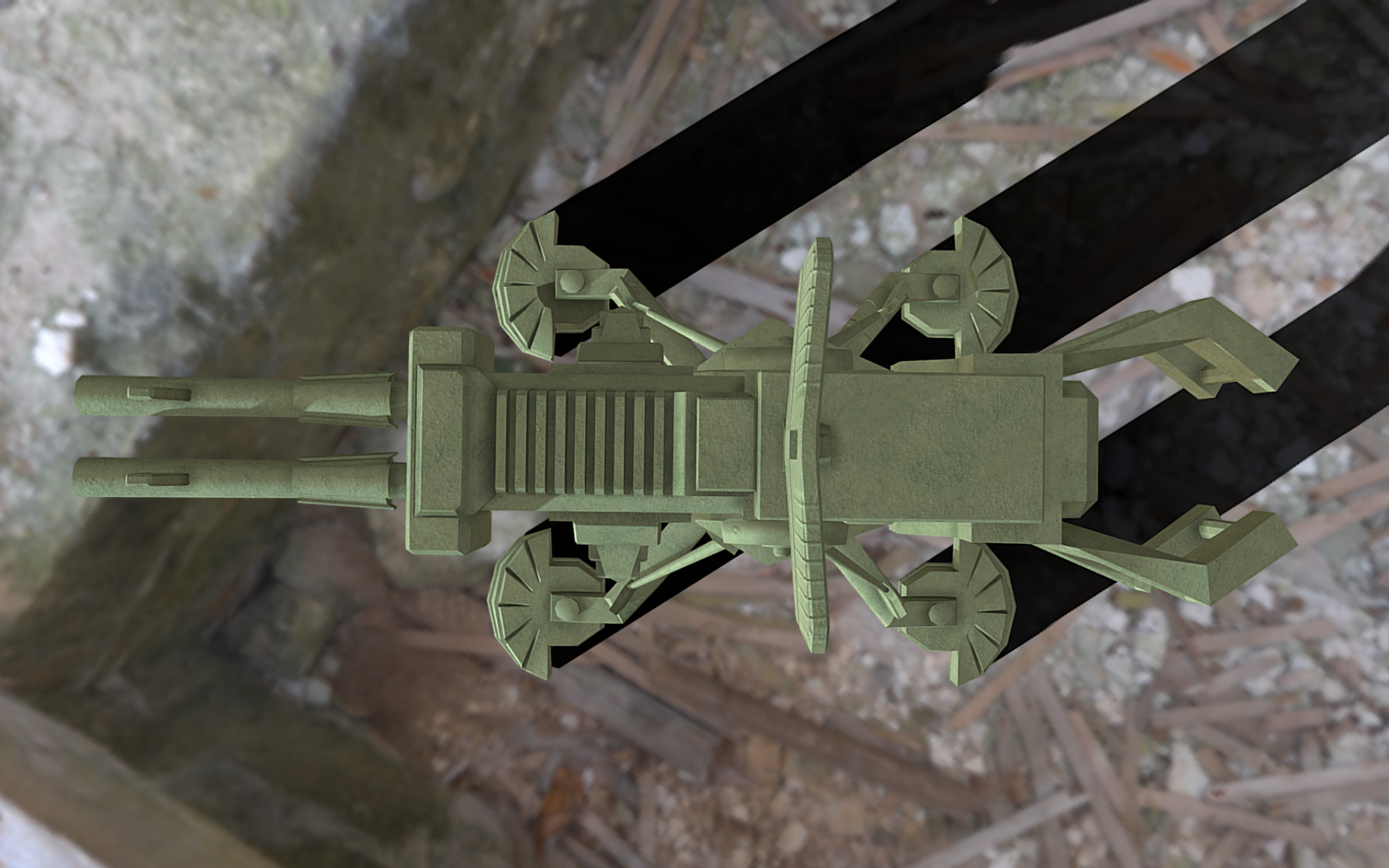 ArtStation - Fixed Machine Gun II | Game Assets