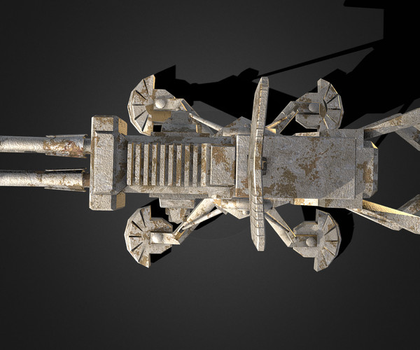 ArtStation - Fixed Machine Gun II | Game Assets