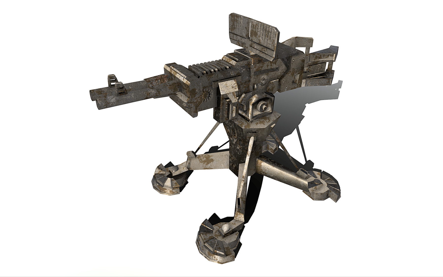 ArtStation - Fixed Machine Gun II | Game Assets