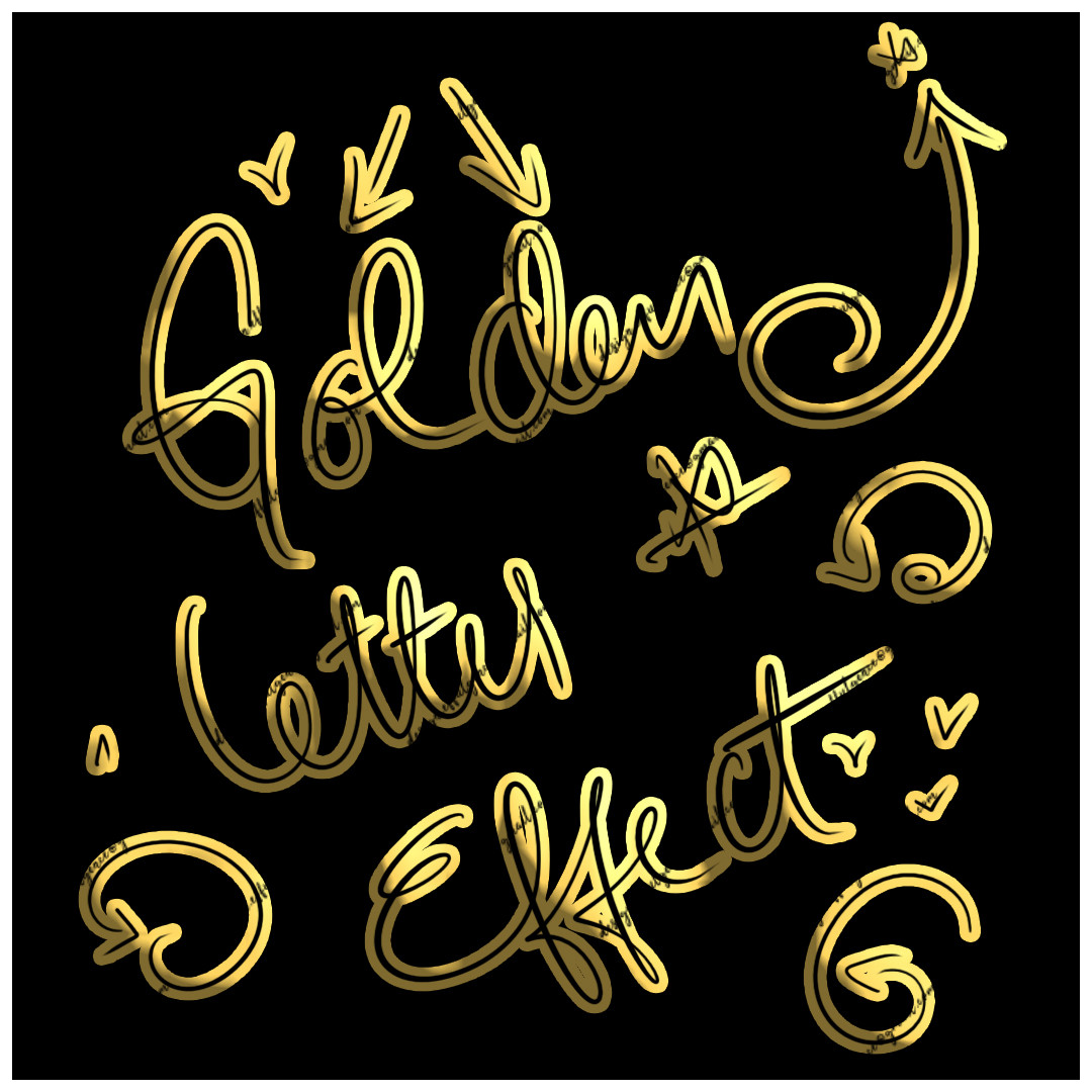 ArtStation - Golden Letter/ Gold Edge Effect | Brushes