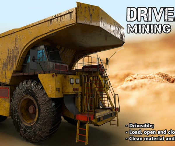 ArtStation - Unreal Engine Driveable Mining Truck | Game Assets