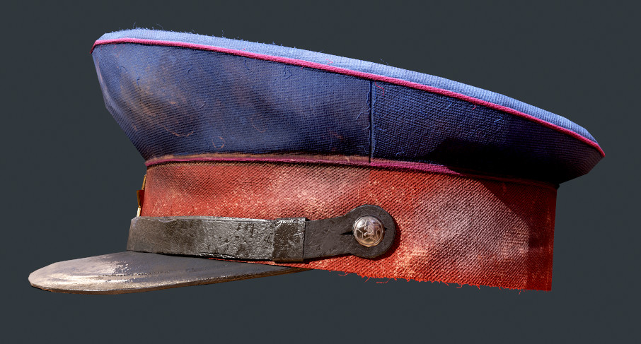 ArtStation - Used old Soviet NKVD Cap (With SPP) | Game Assets