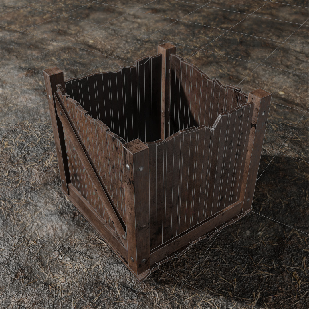 ArtStation - Packing Case Old | 3D model | 2K Textures | Game Assets