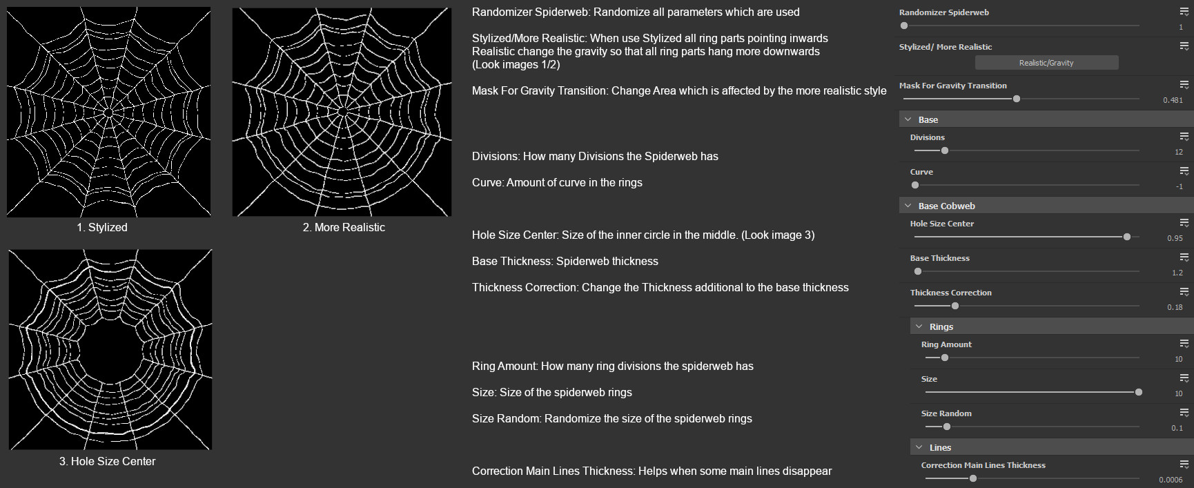 ArtStation - Substance Designer Spiderweb Generator | Game Assets