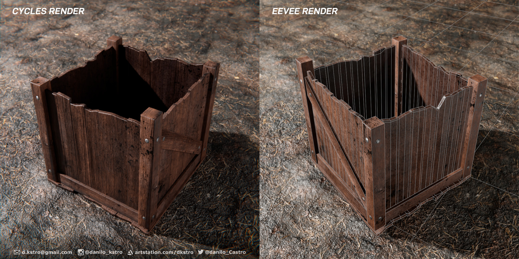 ArtStation - Packing Case Old | 3D model | 2K Textures | Game Assets