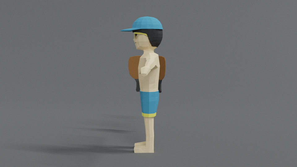 ArtStation - Low Poly Cartoon Summer Guy | Game Assets