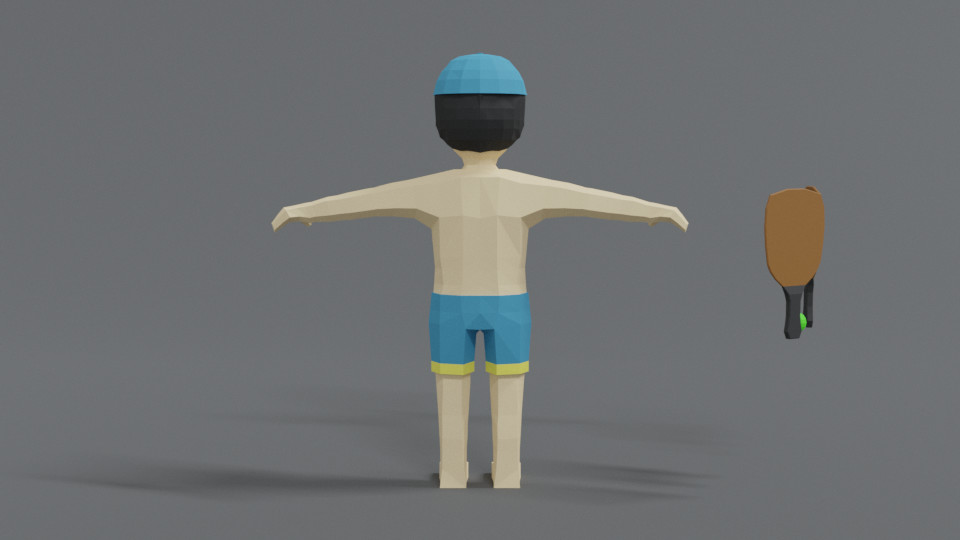 ArtStation - Low Poly Cartoon Summer Guy | Game Assets