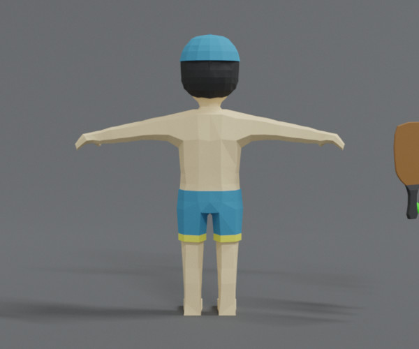 ArtStation - Low Poly Cartoon Summer Guy | Game Assets
