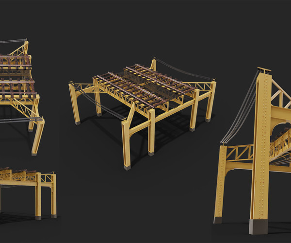 ArtStation - Kitbash Elevated Railroad Train Track Metro 3d Model ...