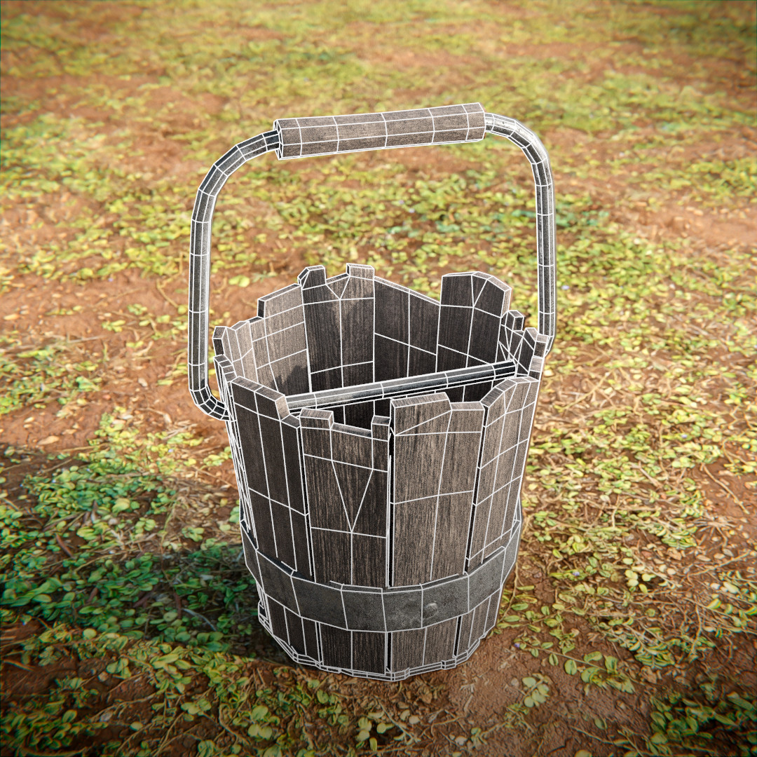 ArtStation - Old Rustic Bucket | | 3D model | 2K Textures | Game Assets
