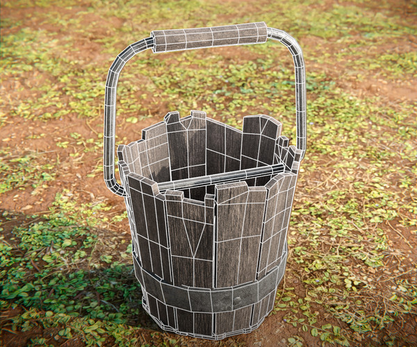 ArtStation - Old Rustic Bucket | | 3D model | 2K Textures | Game Assets