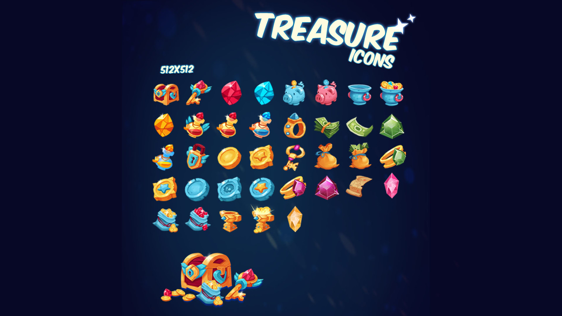 ArtStation - Treasure Icons Pack | Game Assets