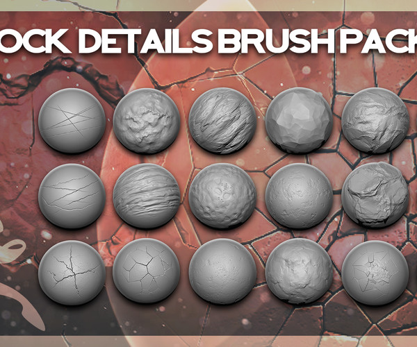 ArtStation - Rocks Details Brush Pack - 32 Brushes! | Brushes