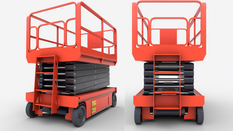 ArtStation - Scissor Lift Platform - PBR Low-poly | Game Assets