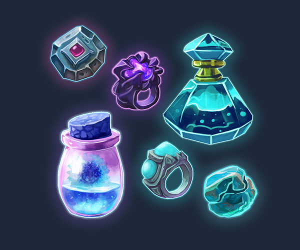 ArtStation - Stylized Magic Icons Pack | Game Assets