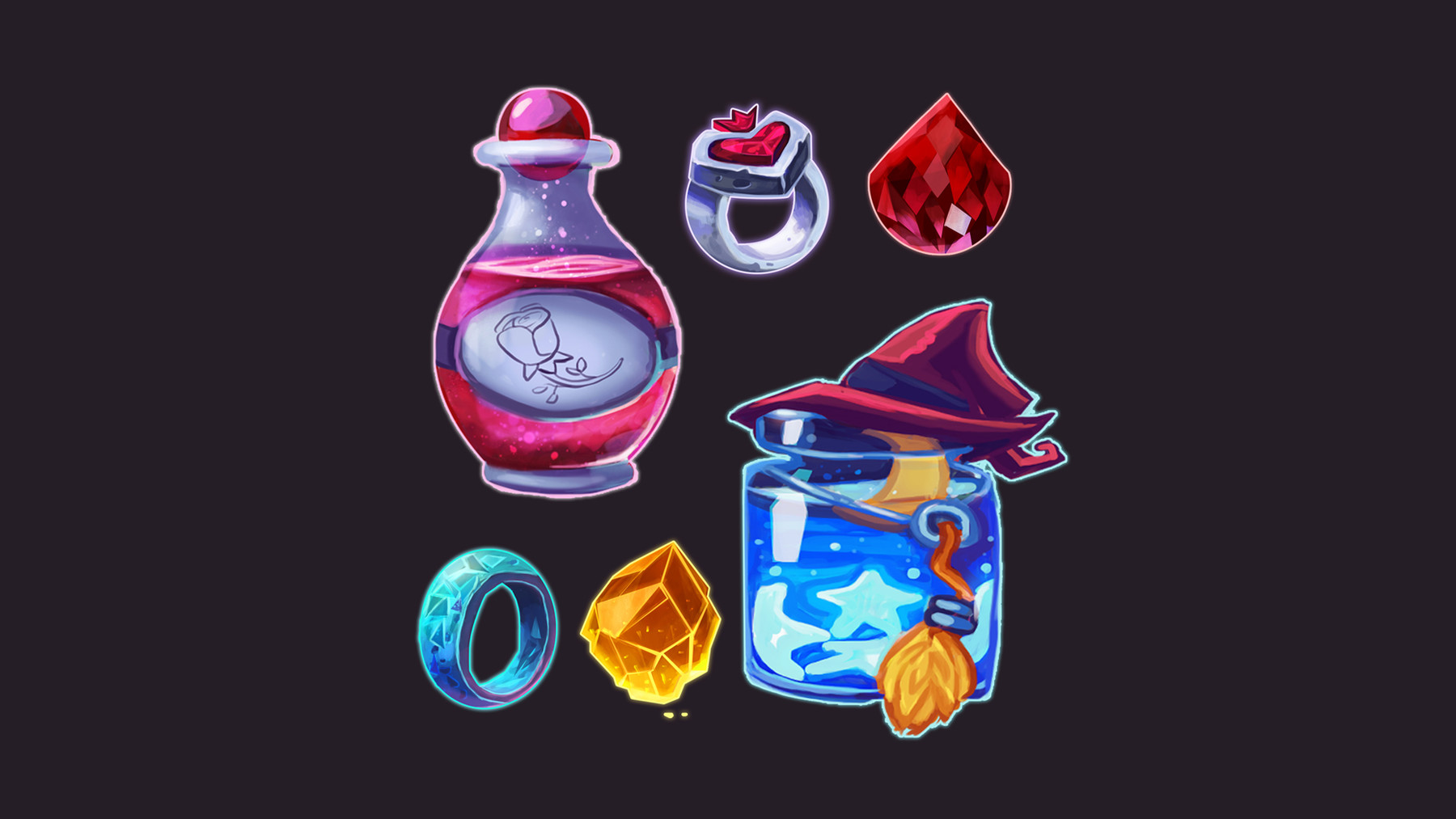 ArtStation - Stylized Magic Icons Pack | Game Assets