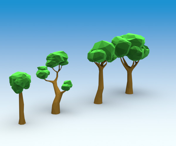ArtStation - Low poly trees | Game Assets