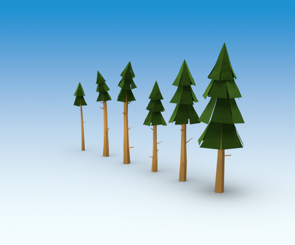 ArtStation - Pines trees | Game Assets
