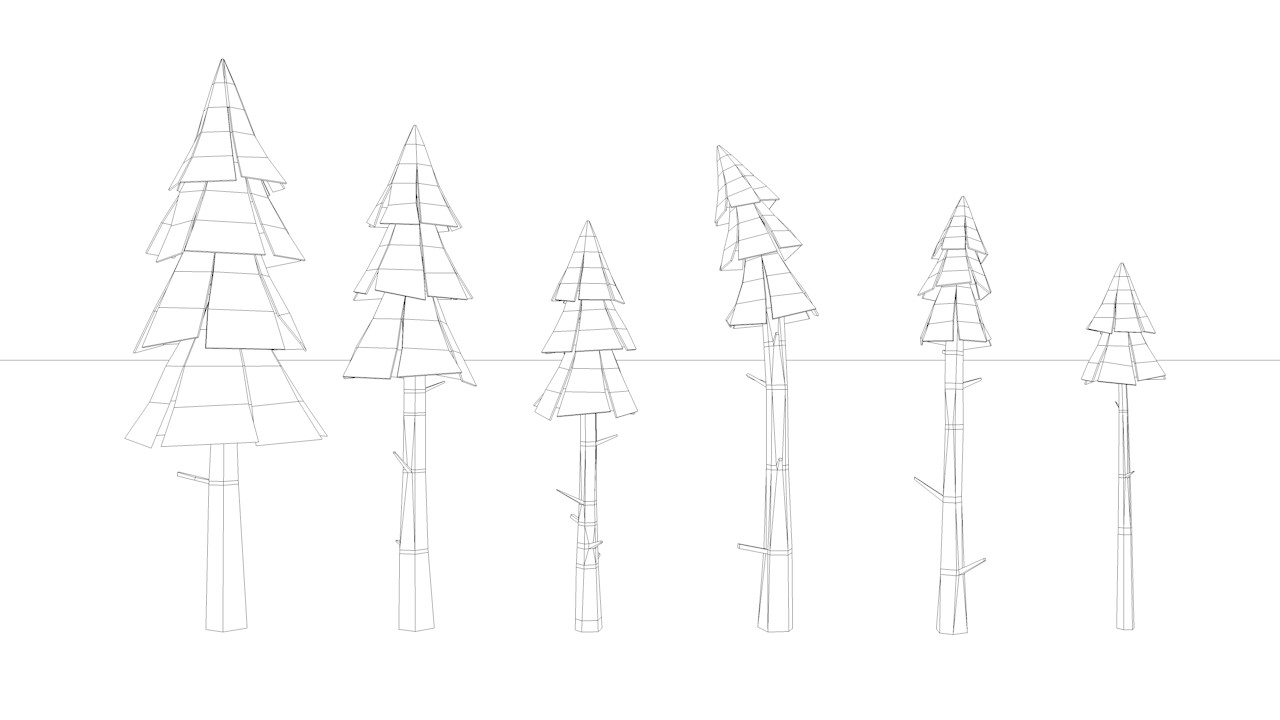 ArtStation - Pines trees | Game Assets
