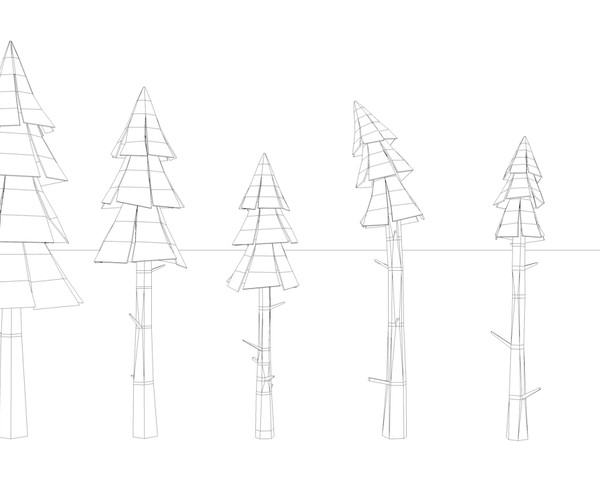 ArtStation - Pines trees | Game Assets