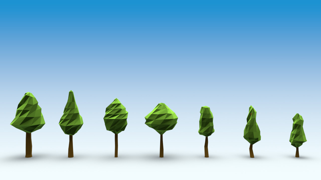ArtStation - Low poly trees | Game Assets