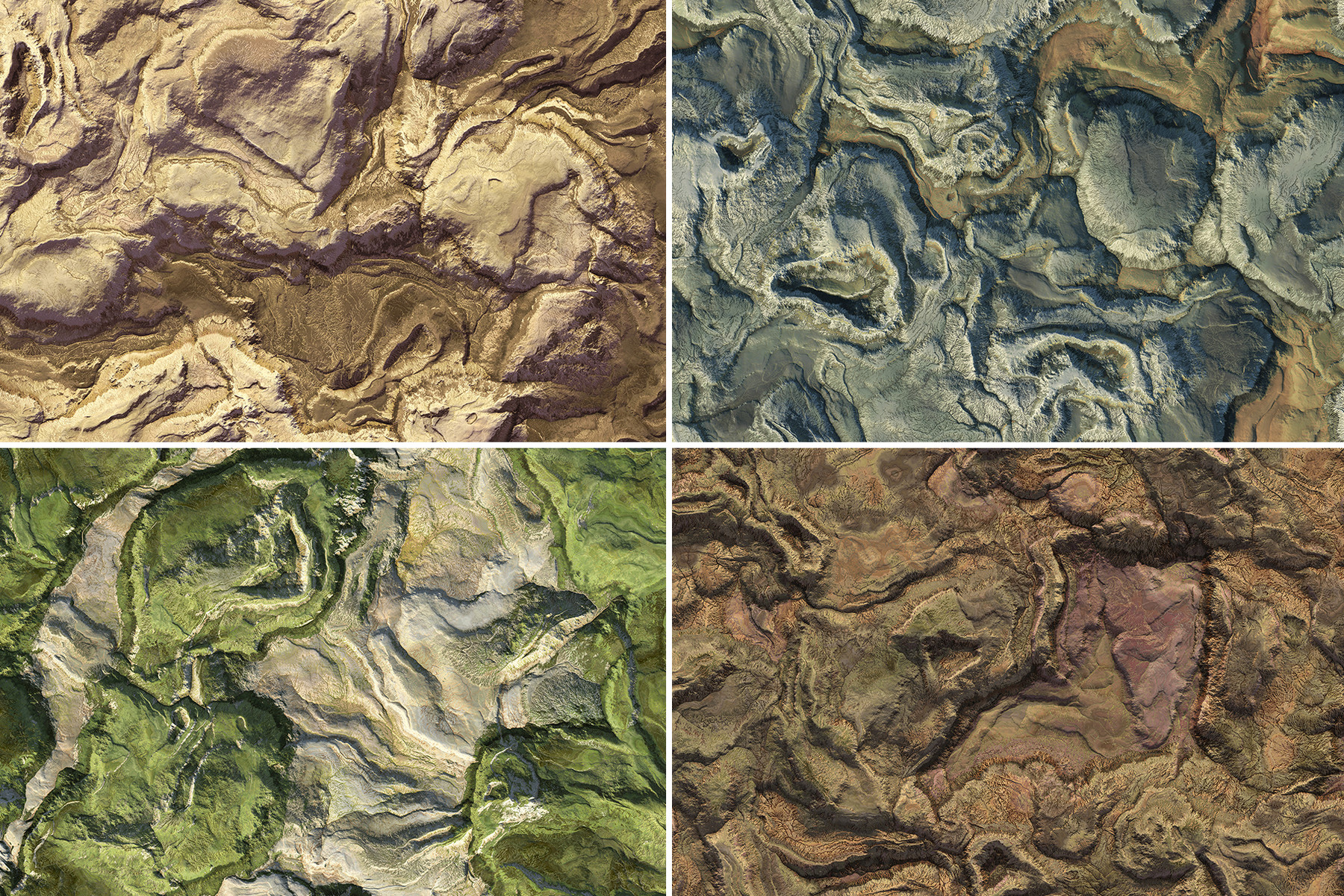 ArtStation - 20 Hills Topography Top View Background Textures | Game Assets