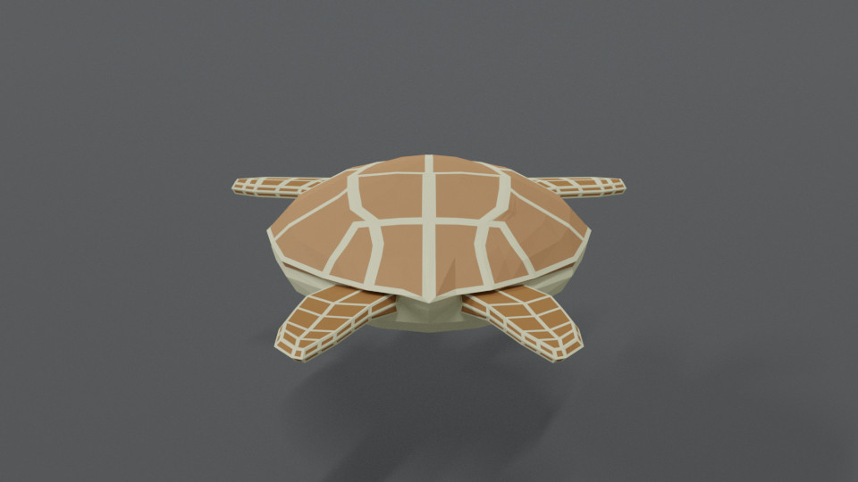 ArtStation - Low Poly Cartoon Loggerhead Sea Turtle | Game Assets