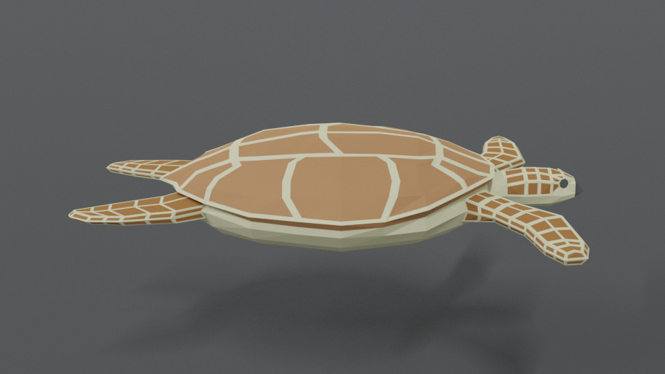 ArtStation - Low Poly Cartoon Loggerhead Sea Turtle | Game Assets