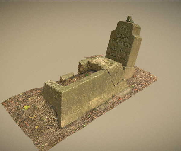 ArtStation - Scanned photorealistic broken grave Low-poly 3D model ...