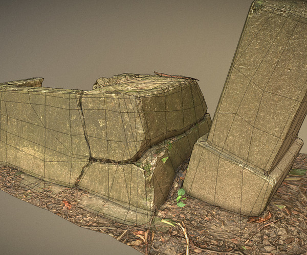 ArtStation - Scanned photorealistic broken grave Low-poly 3D model ...