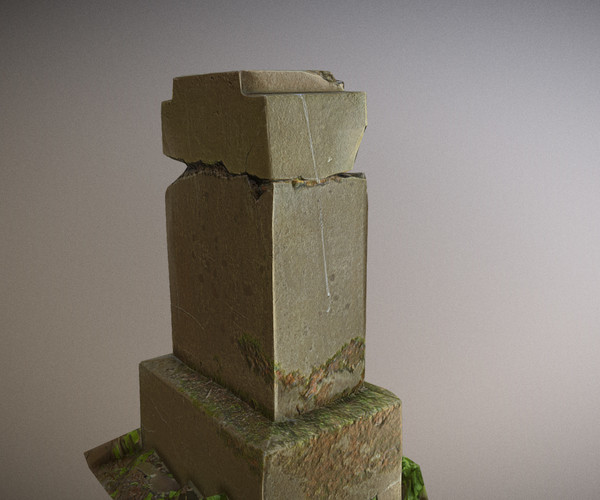 ArtStation - Scanned photorealistic broken cracked Grave stone | Game ...