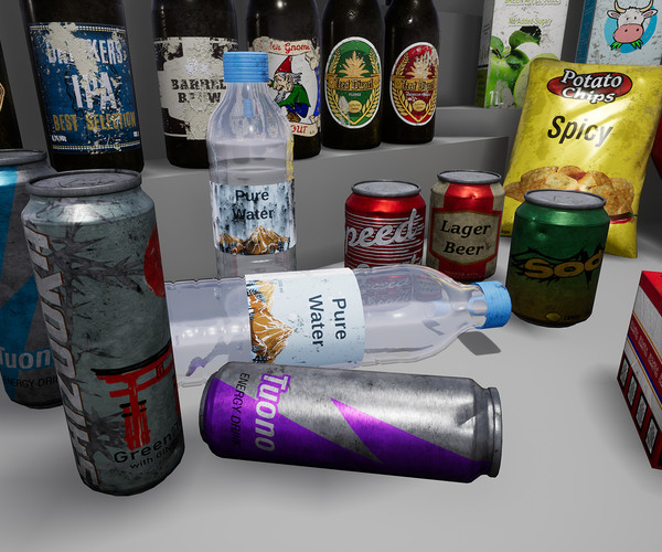 ArtStation - [UE4/UE5] Supermarket Product - Food and Drinks | Game Assets
