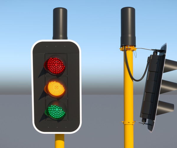 ArtStation - 200mm LED Traffic Lanterns / Traffic Lights | Resources