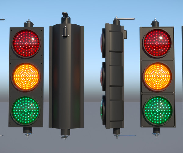 ArtStation - 200mm LED Traffic Lanterns / Traffic Lights | Resources