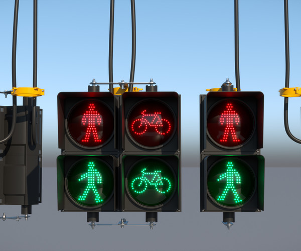 ArtStation - 200mm LED Traffic Lanterns / Traffic Lights | Resources