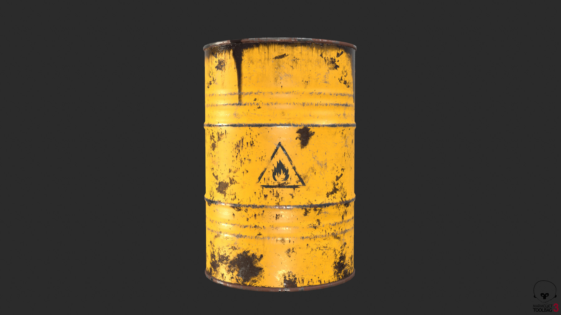 ArtStation - Old Rusty Oil Drum with oil leakage PBR Low-poly | Resources