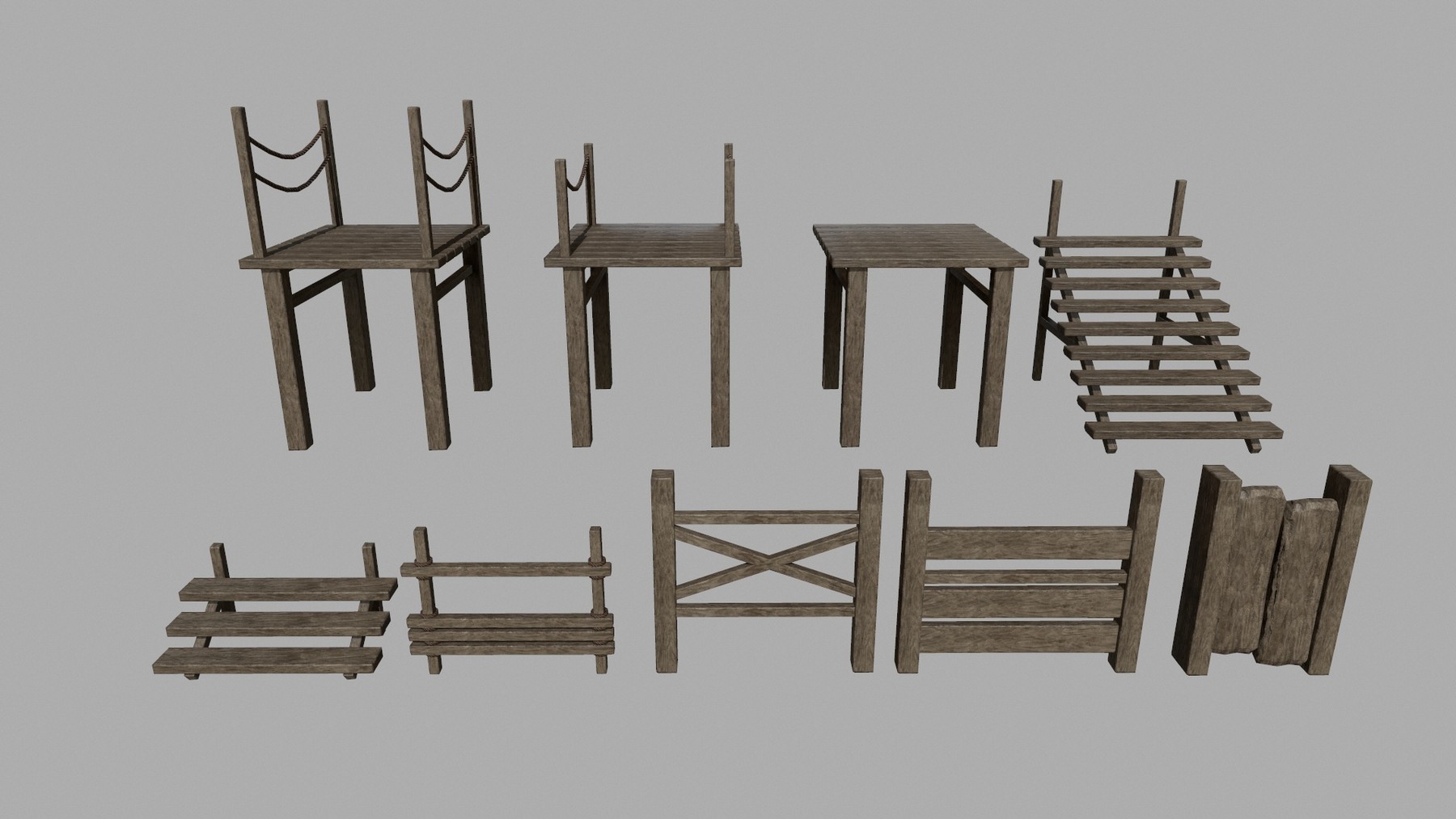 ArtStation - Wood Set | Game Assets