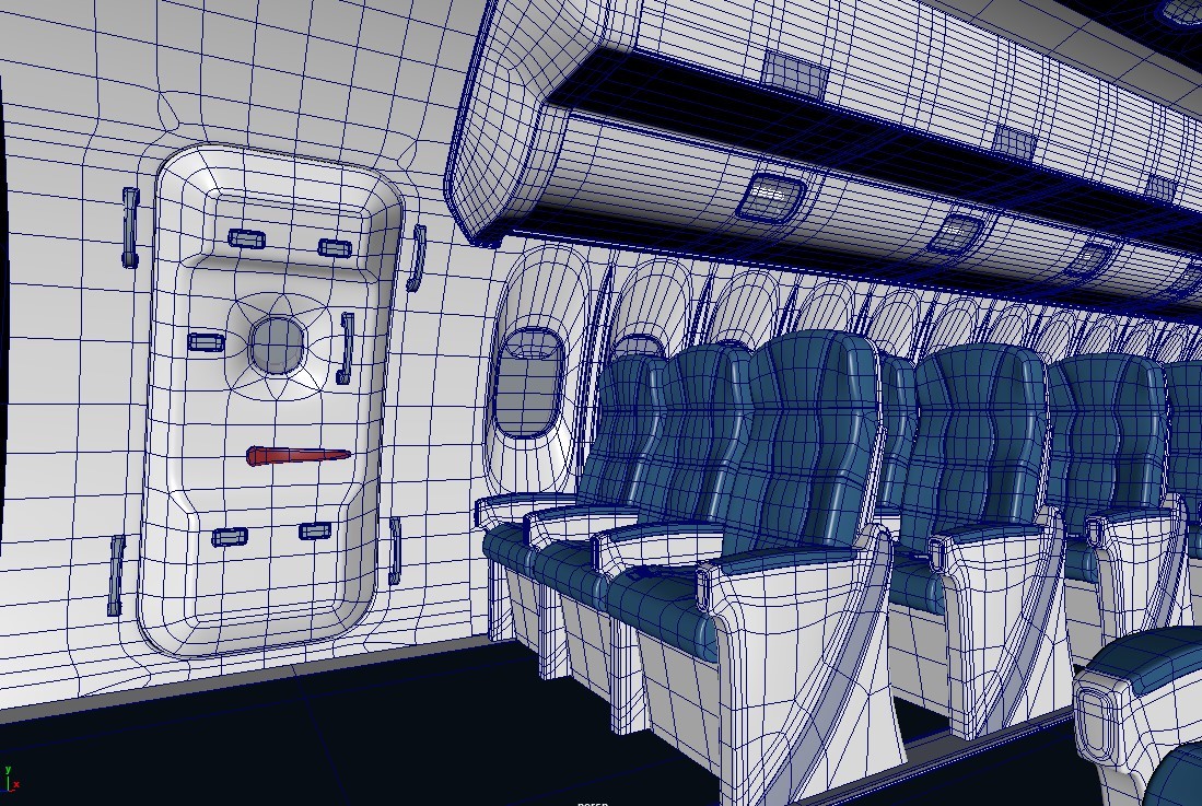 ArtStation - Airplane interior passenger | Resources