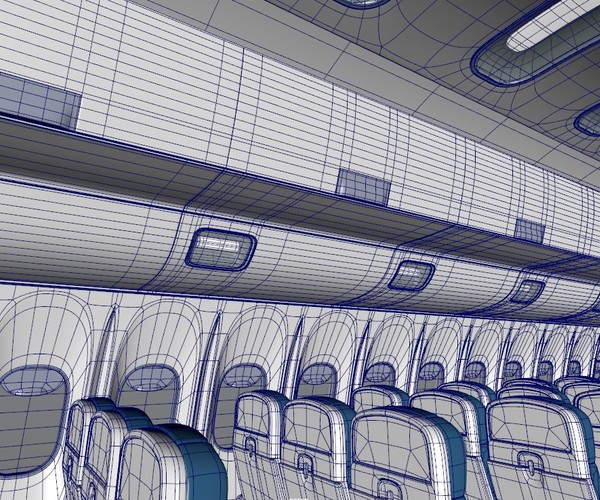 ArtStation - Airplane interior passenger | Resources