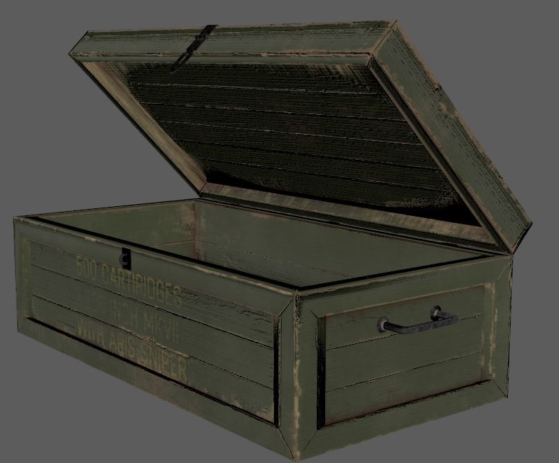 ArtStation - Military box lowpoly model | Game Assets