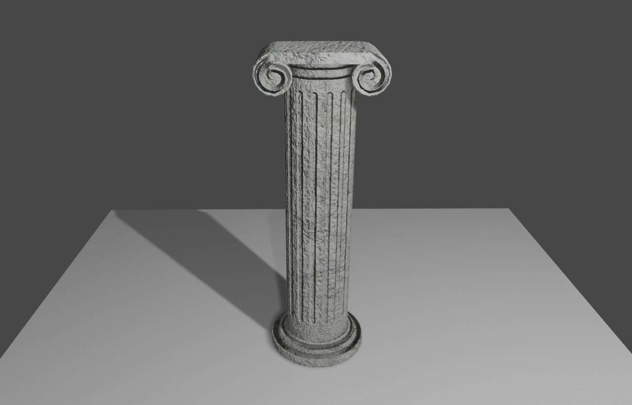 ArtStation - Roman Column Jonic Style - Low Poly 3D model - Coluna ...