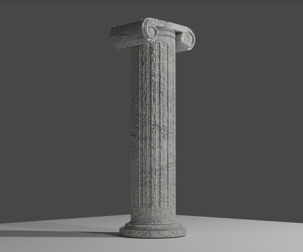 ArtStation - Roman Column Jonic Style - Low Poly 3D model - Coluna ...