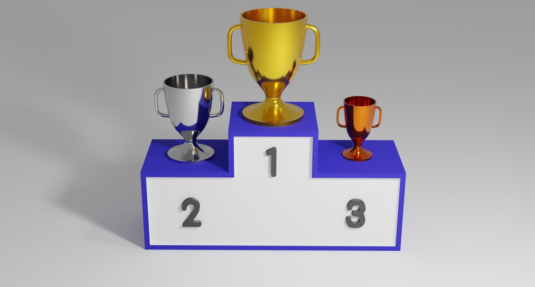 ArtStation - Trophy - Podium Race Champion - Trofeu Low-poly 3D model ...