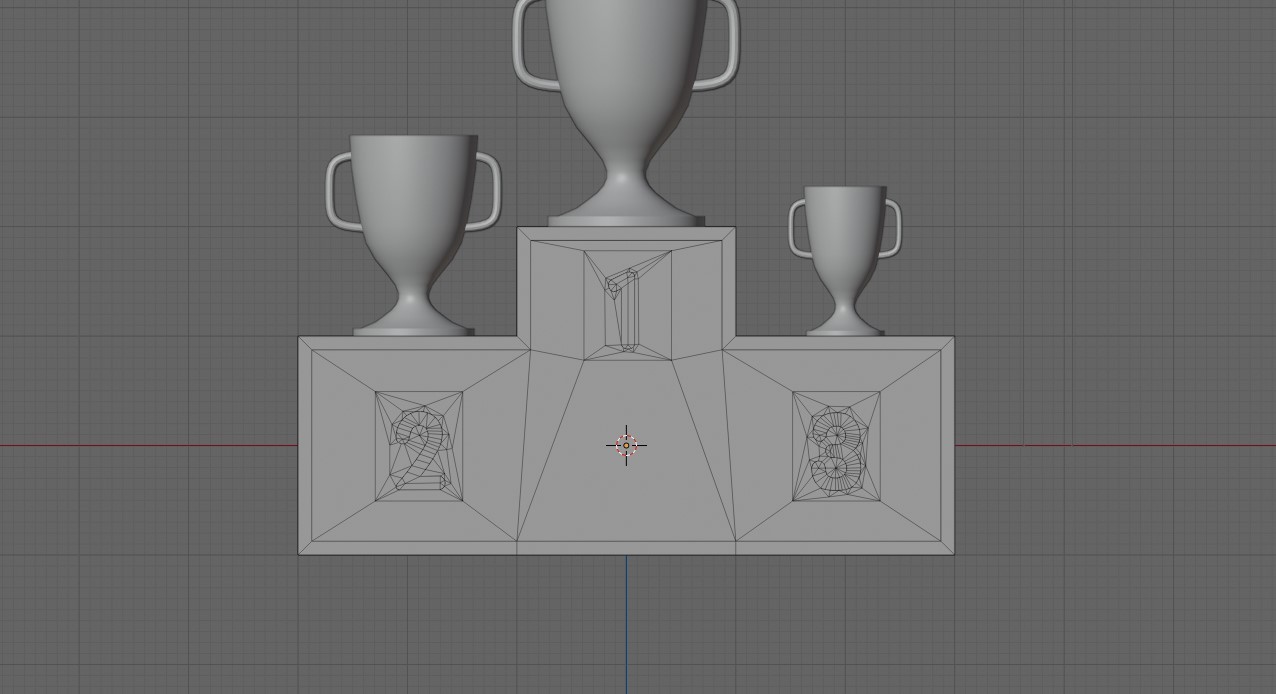 ArtStation - Trophy - Podium Race Champion - Trofeu Low-poly 3D model ...