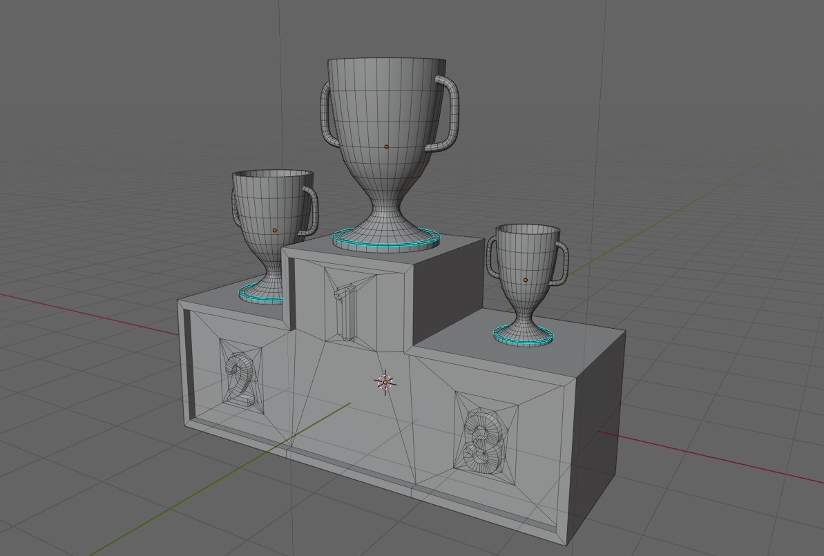 ArtStation - Trophy - Podium Race Champion - Trofeu Low-poly 3D model ...
